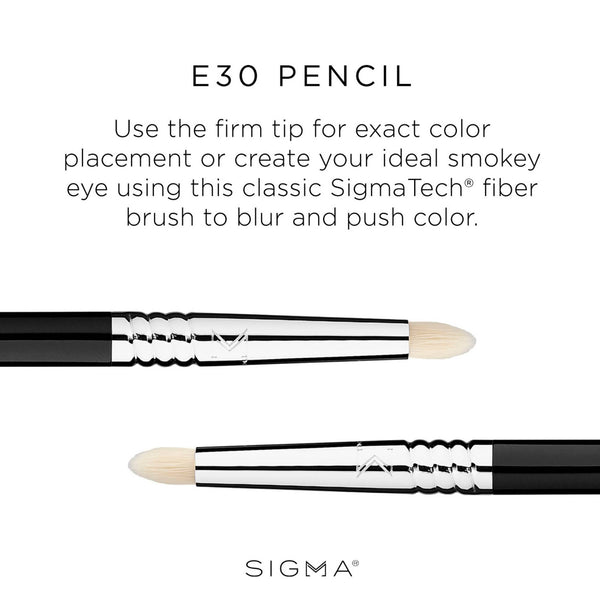 SIGMA E30 Pencil Brush - Black/Chrome – GetDollied